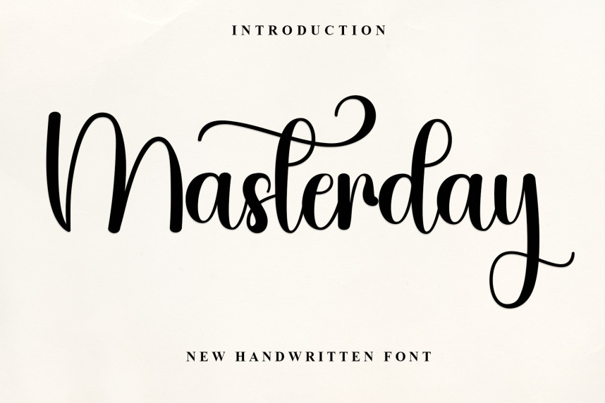Masterday Script Handwritten Font - Befonts