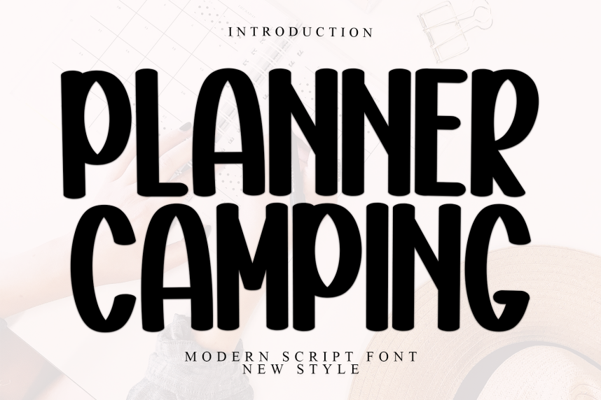 Planner Camping Script Font - Befonts