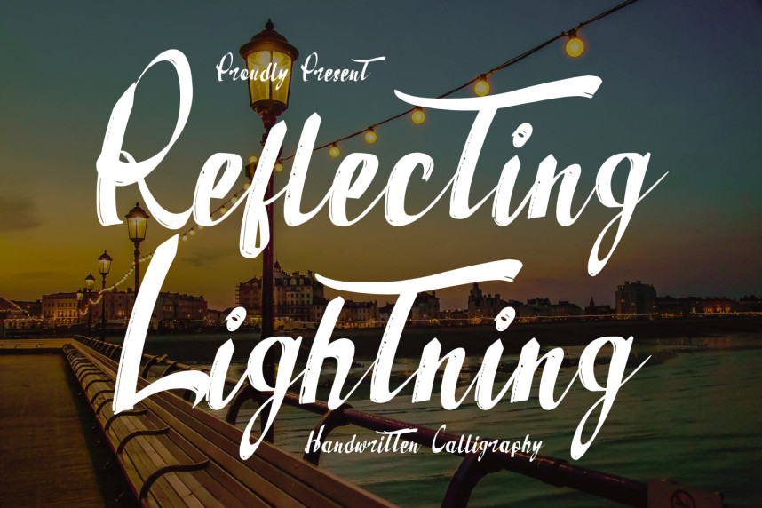 Reflecting Lightning - Brush Font - Download Free Font