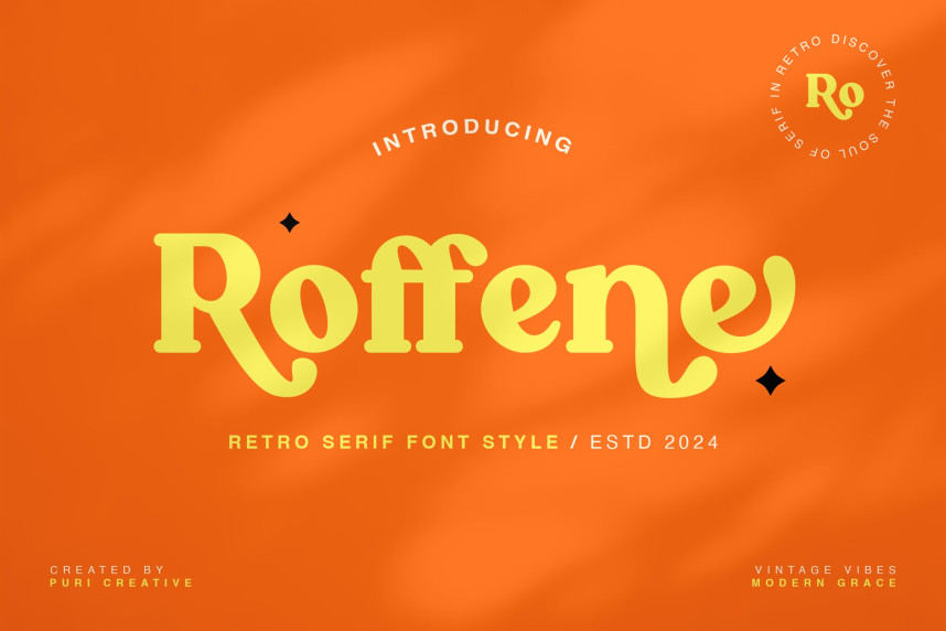Roffene - Retro Serif Style Font - Befonts