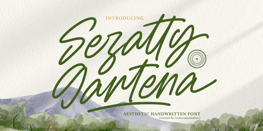 Sejatty Gartena Handwritten Font - Download Free Font