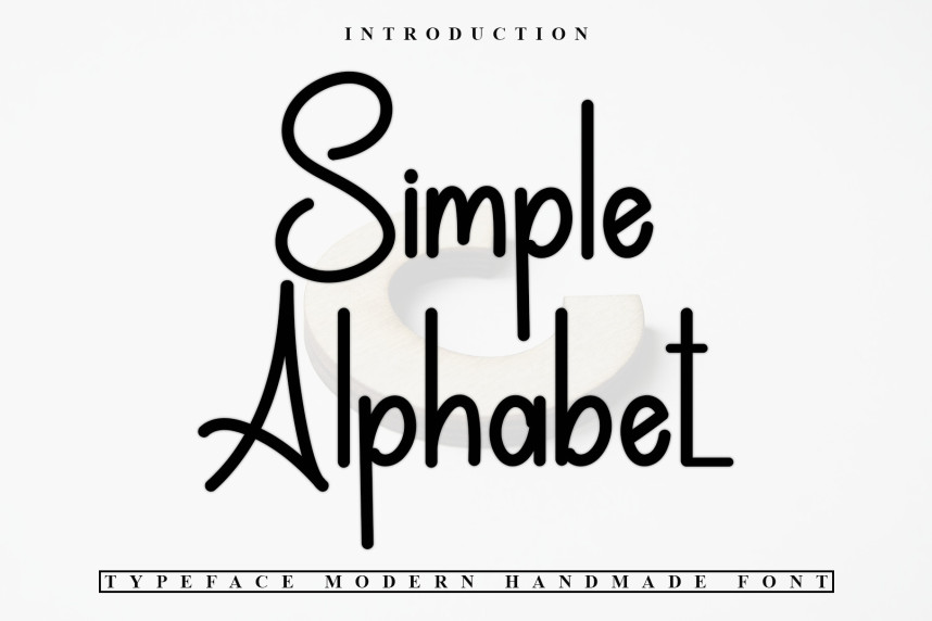 Simple Alphabet Handmade Font - Befonts