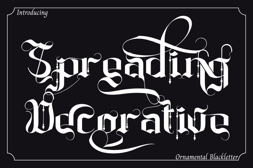 Spreading Decorative - Blackletter Font - Download Free Font