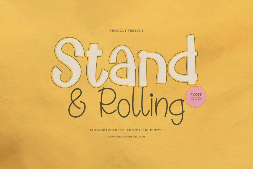 Stand Rolling | Hand Drawn Light Style - Download Free Font