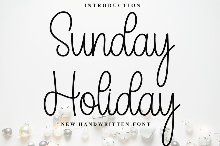 Sunday Holiday Handwritten Font - Befonts