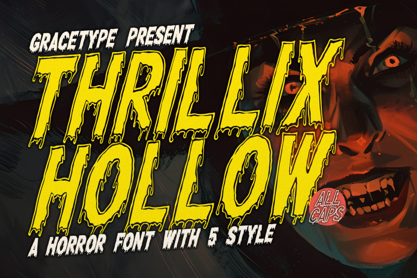 Thrillix Hollow Font - Download Free Font