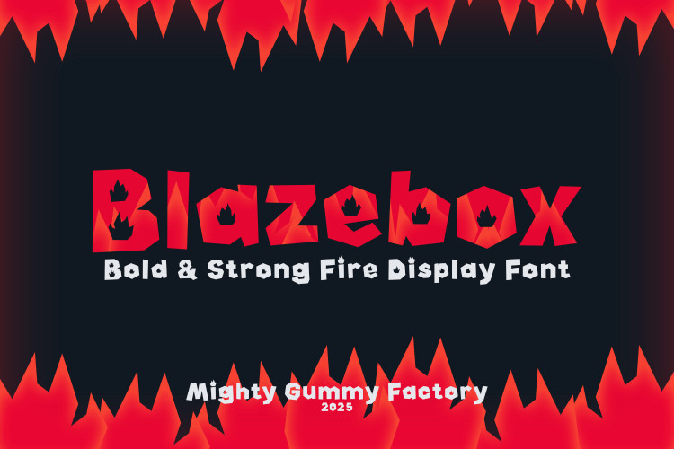 BLAZEBOX – Bold & Strong Fire Display Font - Befonts