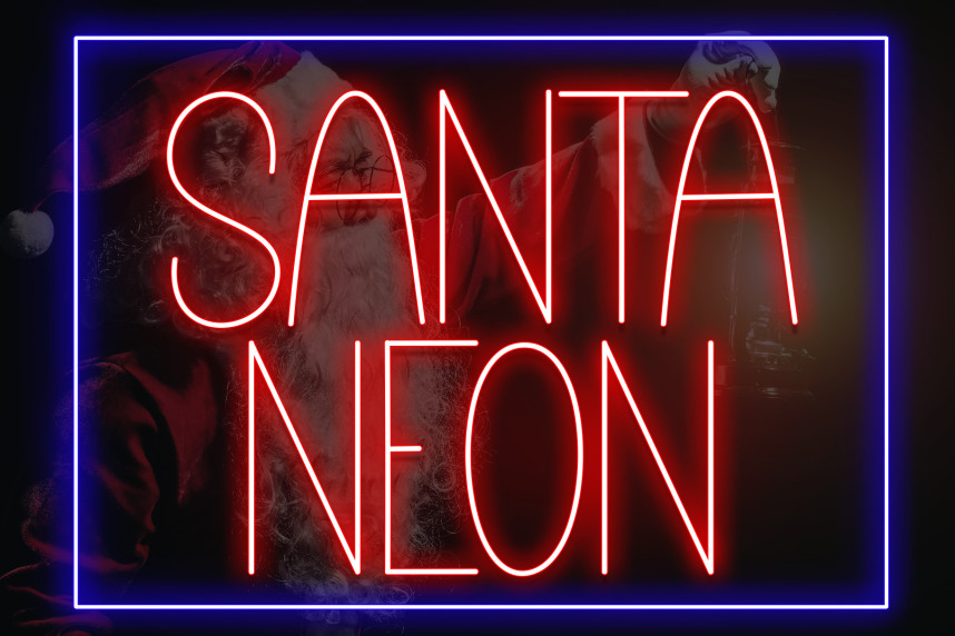 Santa Neon Display Font - Download Free Font
