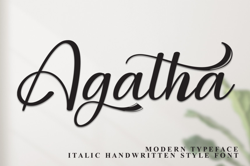 Agatha Style Script Font - Download Free Font