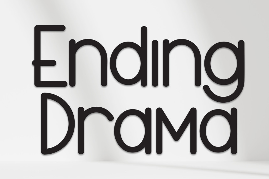 Ending Drama Handmade Font - Befonts