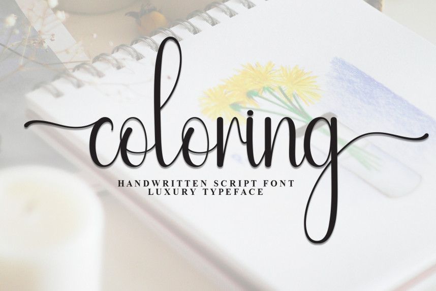 Coloring Handwritten Script Font - Download Free Font