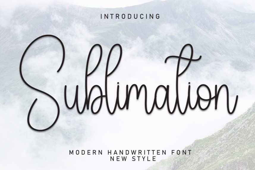 Sublimation - Modern Handwritten Font - Befonts