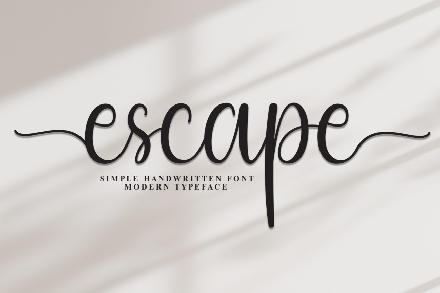 Escape Style Script Font - Befonts