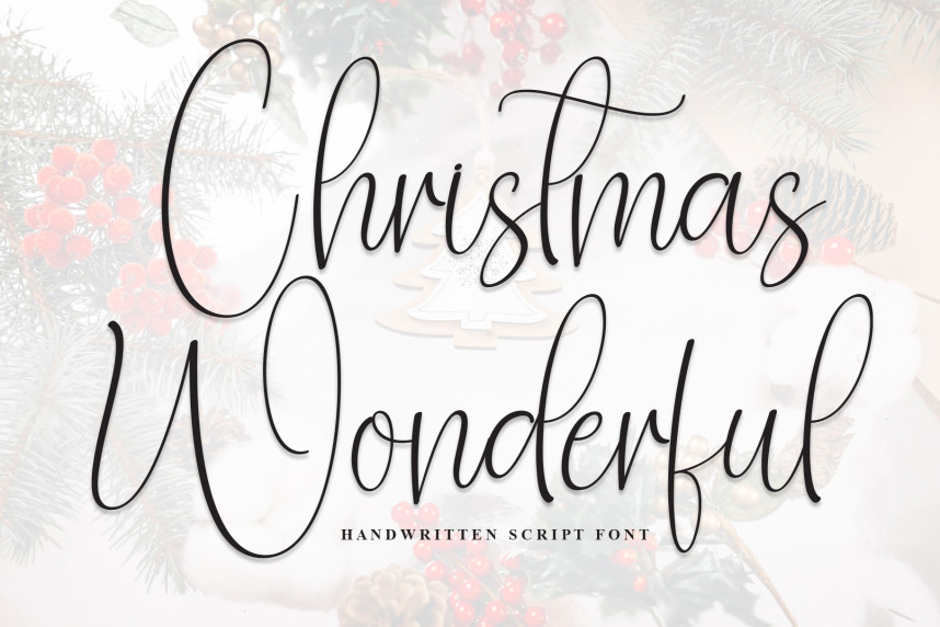 Christmas Wonderful - New Script Handwritten Font - Befonts