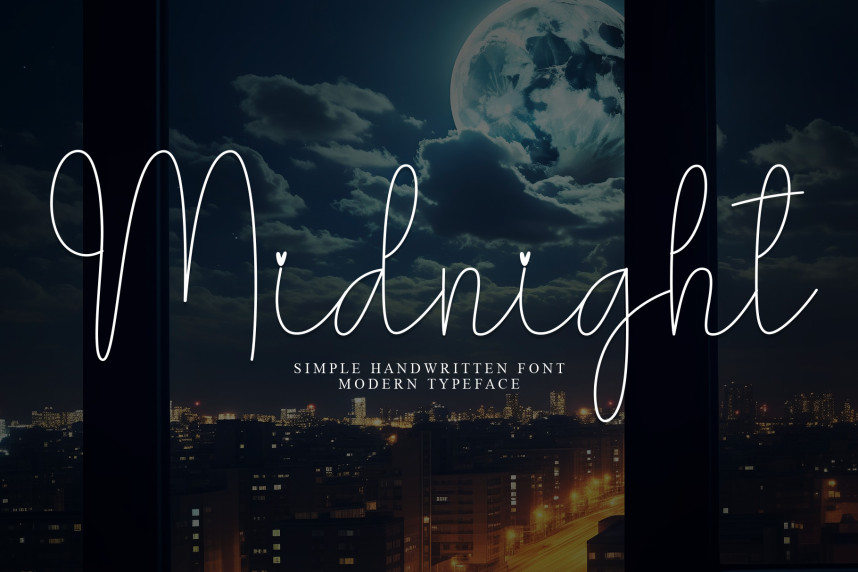 Midnight - Simple Handwritten Font - Befonts