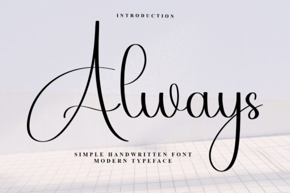 Always Style Script Font - Download Free Font