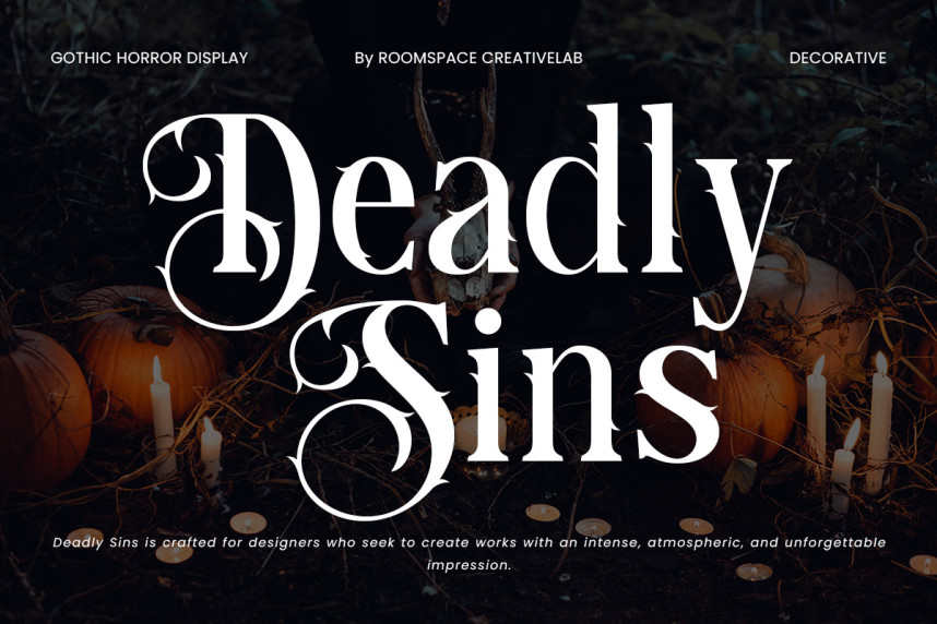 Deadly Sins – Gothic Horror Display Font - Befonts