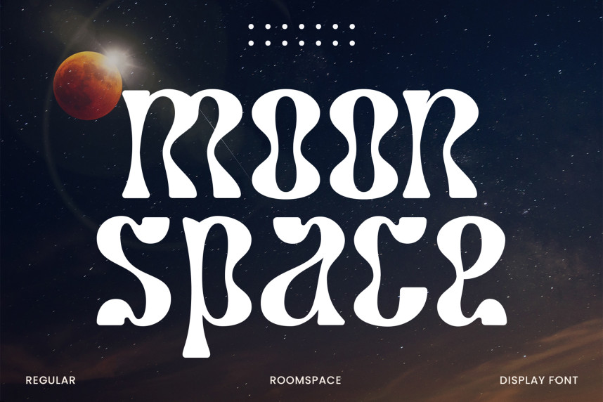 Moonspace - Round Display Font - Befonts