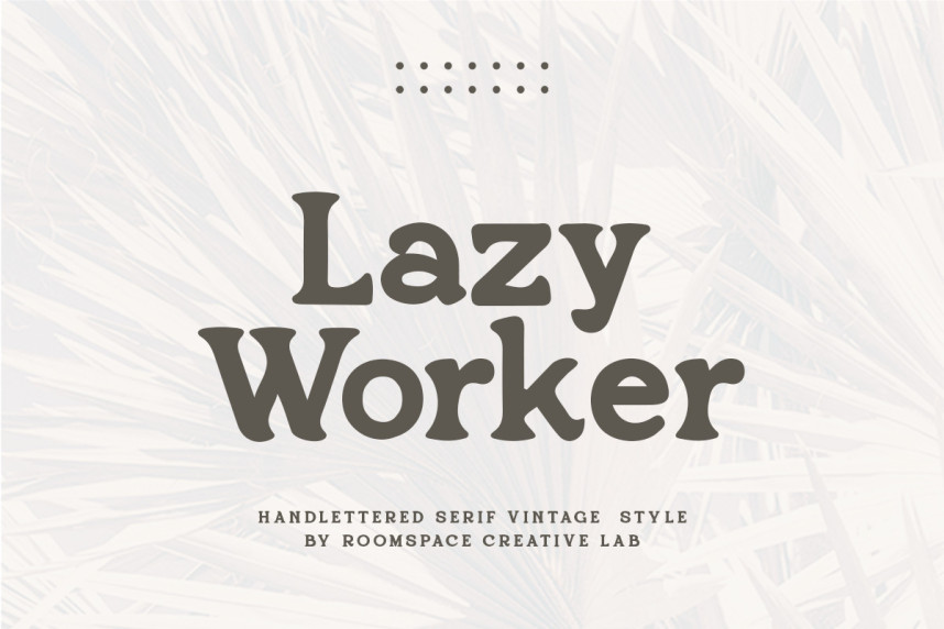 Lazy Worker Font - Download Free Font