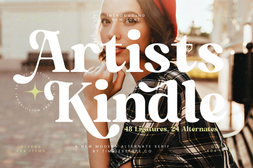 Artists Kindle - Modern Serif Font - Befonts