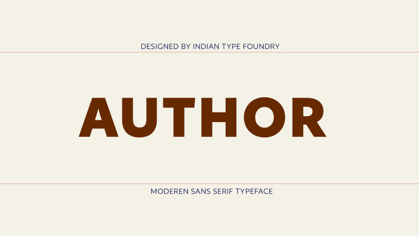 Author Font Family - Befonts