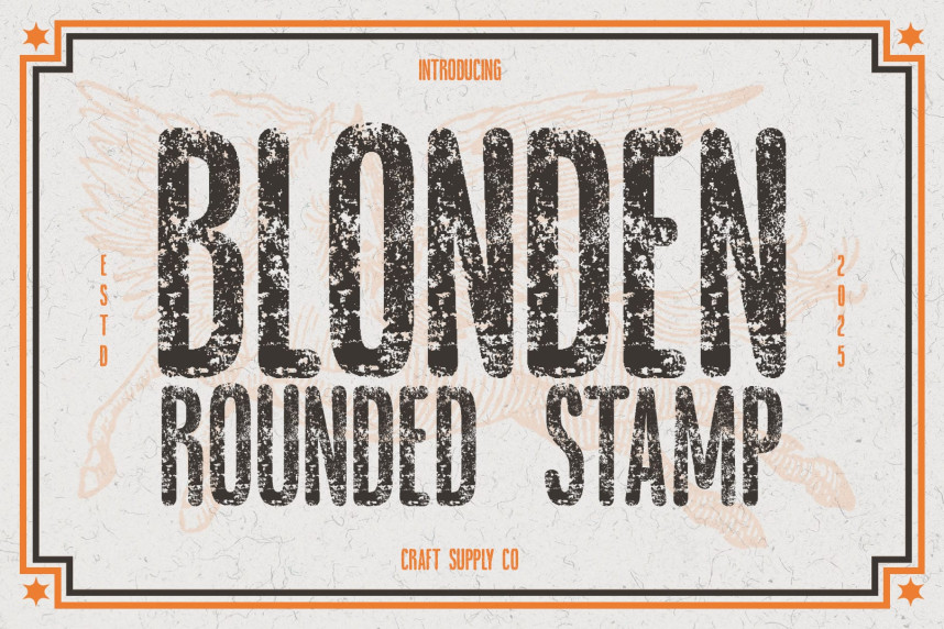 Blonden Rounded Stamp Font - Download Free Font