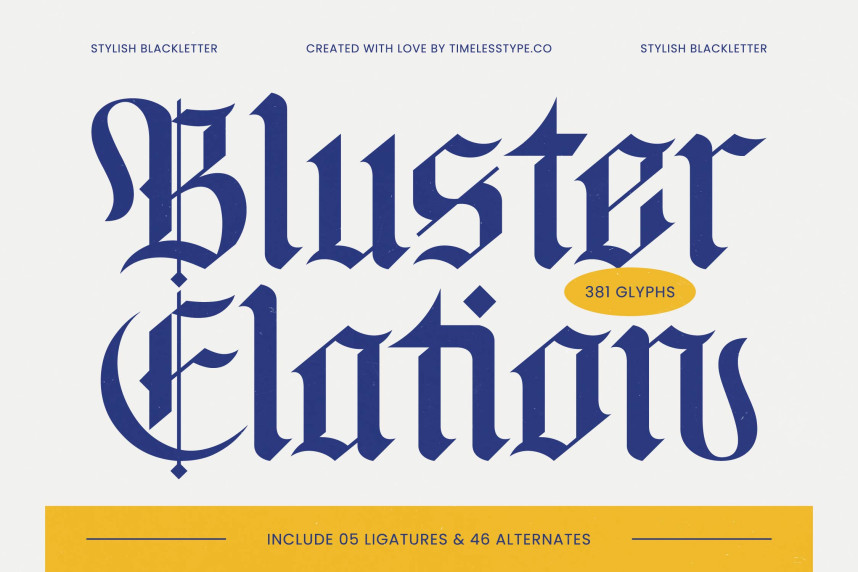 Bluster Elation Font - Download Free Font