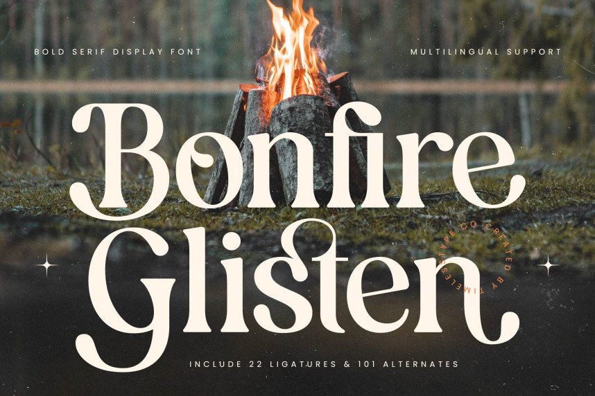 Bonfire Glisten - Bold Serif Font - Download Free Font