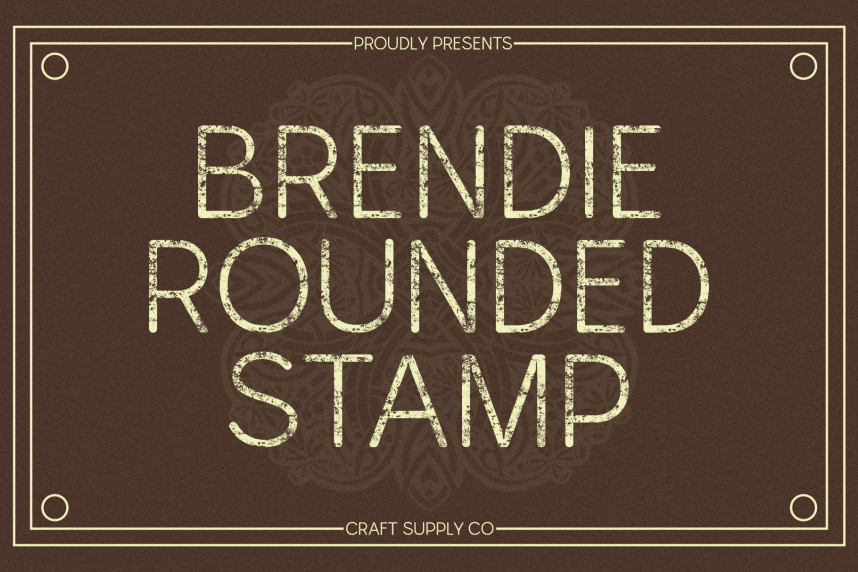 Brendie Rounded Stamp Font - Befonts