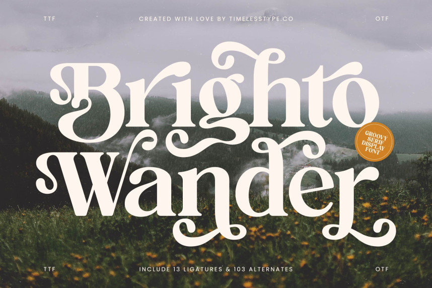 Brighto Wander Serif Font - Befonts