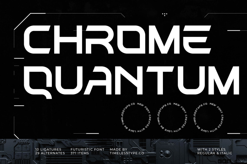Chrome Quantum Font - Befonts