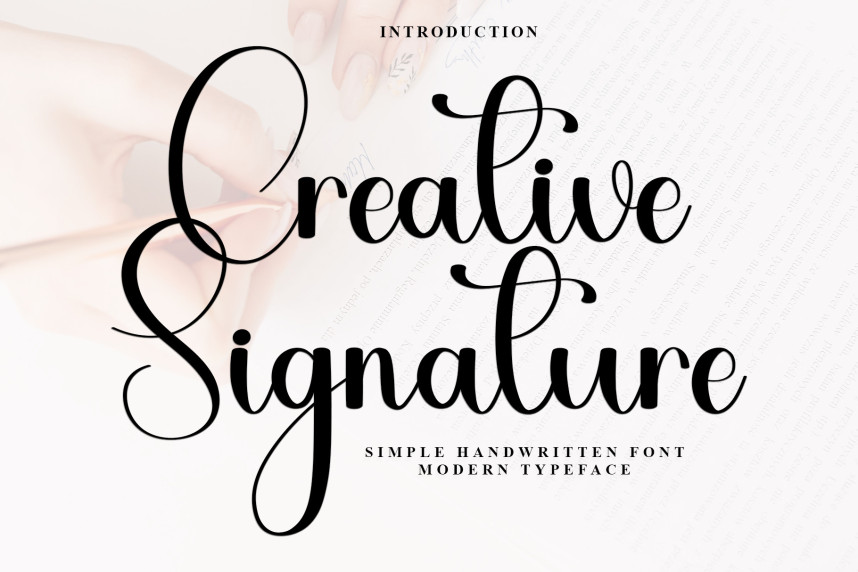 Creative Signature Style Script Font - Download Free Font