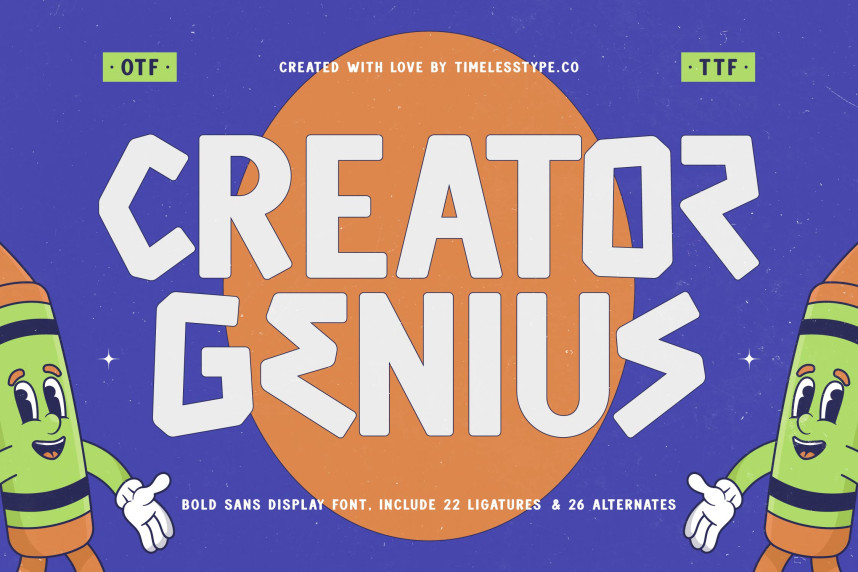 Creator Genius Display Font - Download Free Font