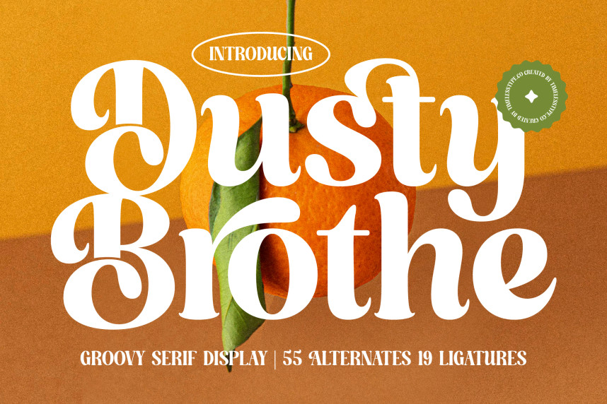Dusty Brothe - Groovy Serif Font - Download Free Font