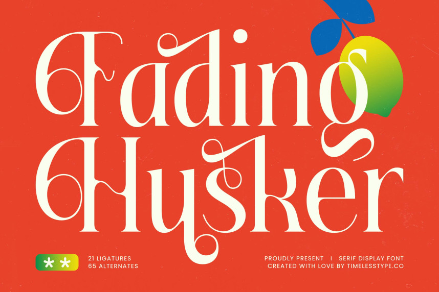 Fading Husker Font - Befonts
