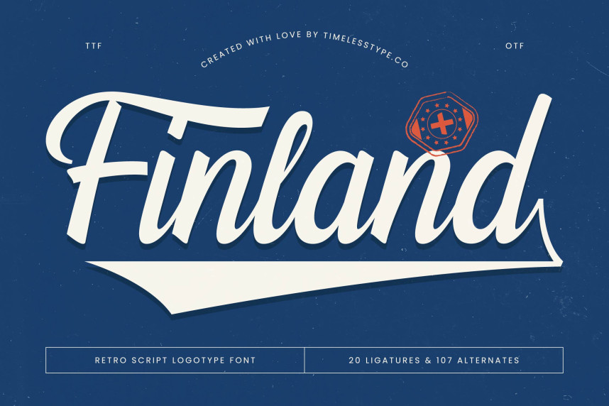 Finland - Retro Script Font - Download Free Font