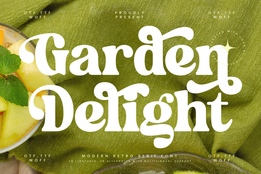 Garden Delight Typeface - Befonts