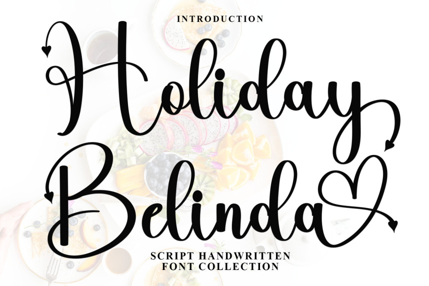 Holiday Belinda Script Handwritten Font - Befonts