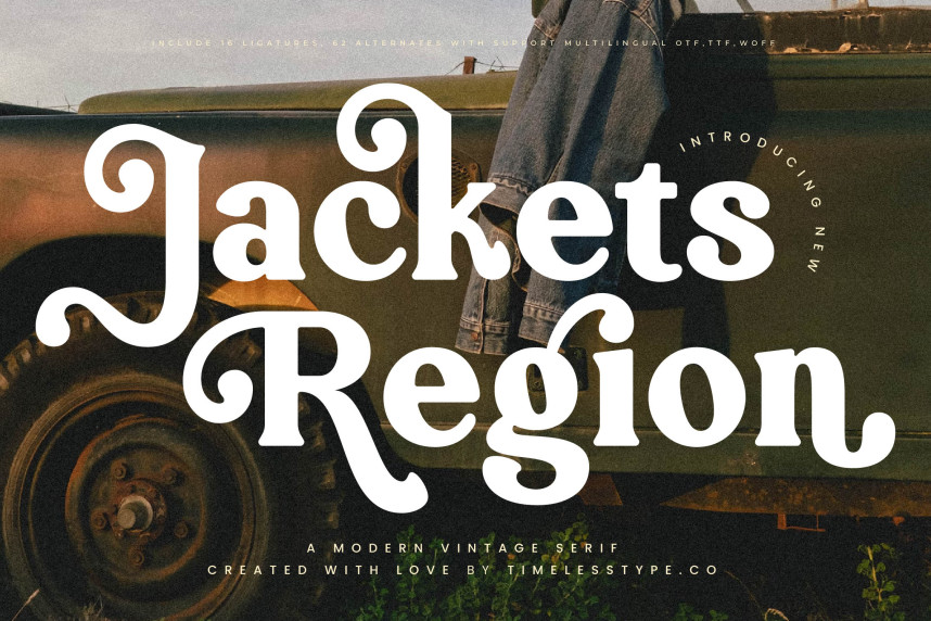 Jackets Region Vintage Serif Font - Download Free Font