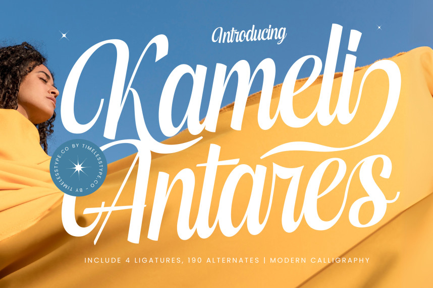 Kameli Antares Script Font - Befonts