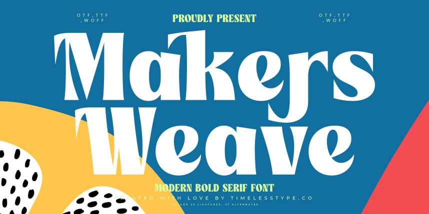 Makers Weave Typeface - Download Free Font