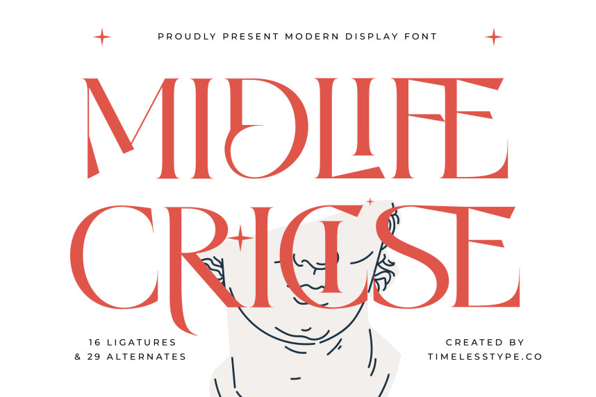 Midlife Cricise - Modern Display Font - Befonts