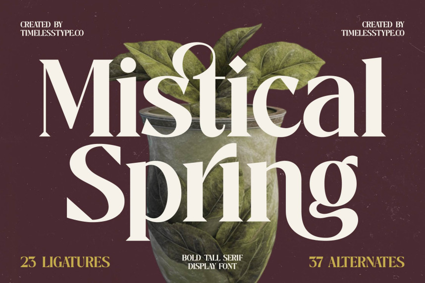 Mistical Spring - Bold Serif Font - Befonts