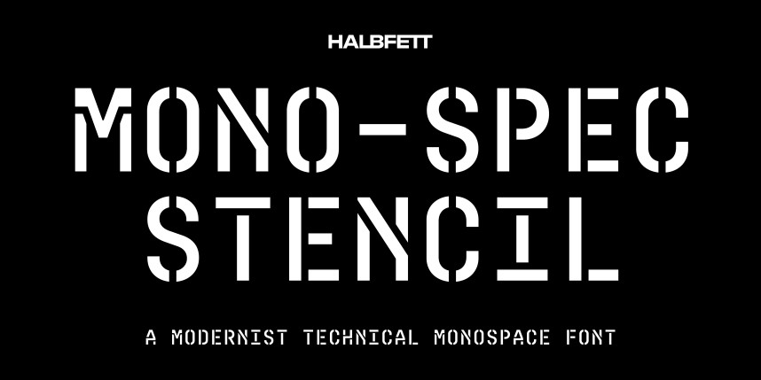 Mono Spec Stencil Font - Download Free Font