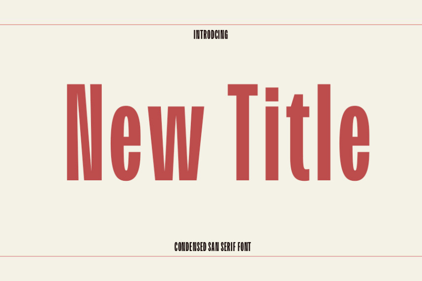 New Title Font Family - Befonts