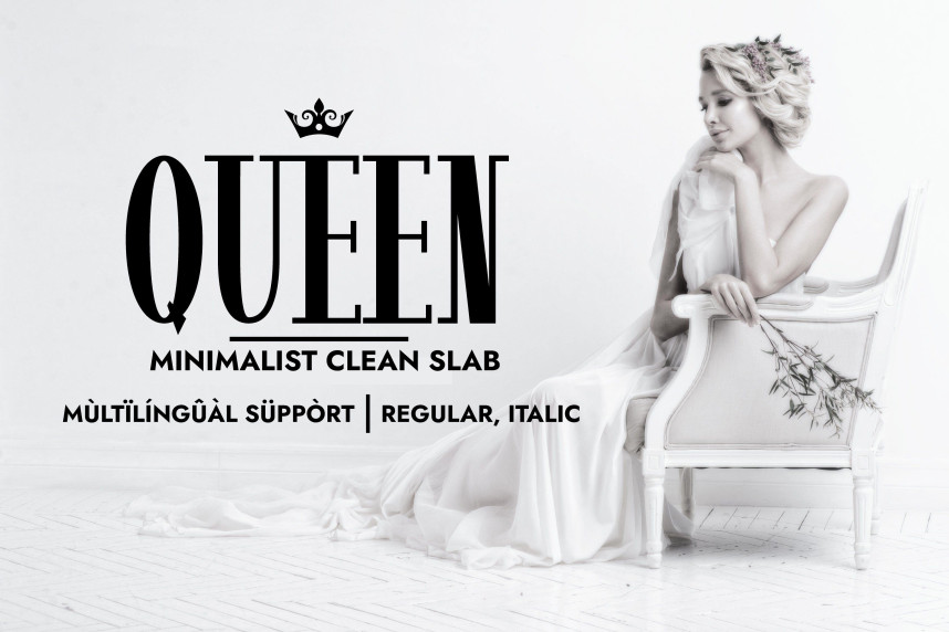 Queen - Minimalist Clean Slab Font - Befonts