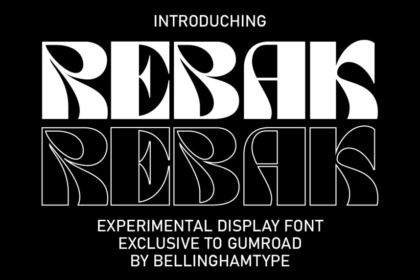 Rebak Experimental Display Font - Befonts