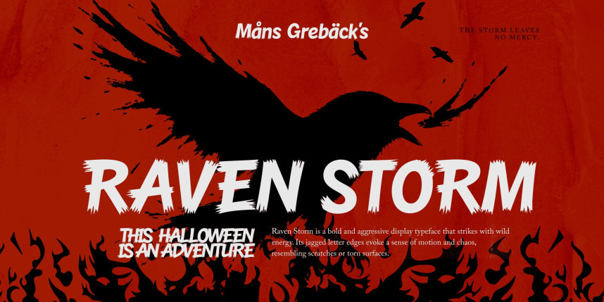 Raven Storm Font - Befonts