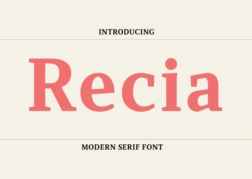Recia Font Family - Download Free Font