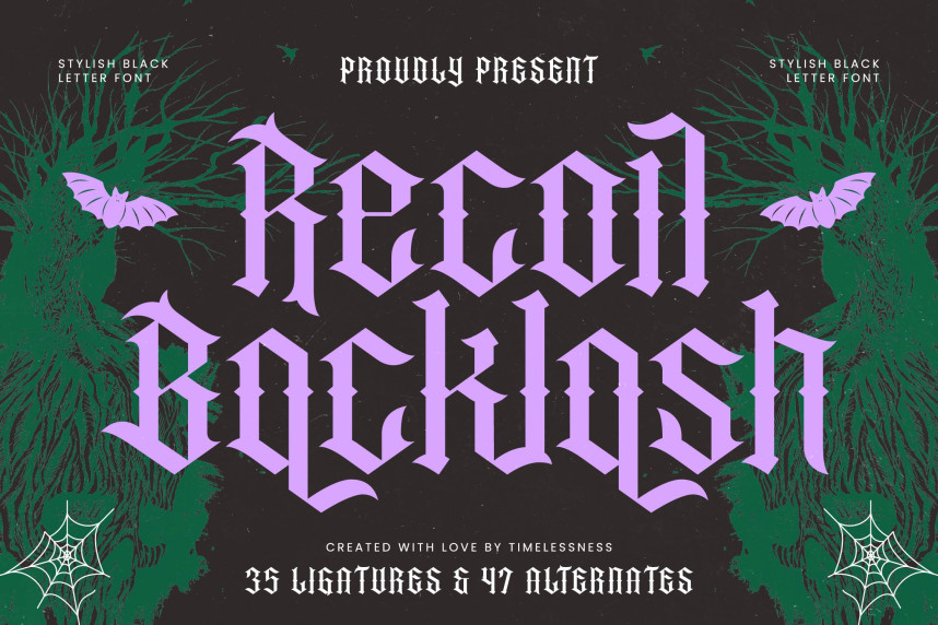 Recoil Backlash Font - Download Free Font